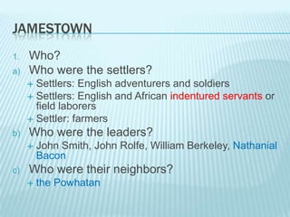 Jamestown and New England | PPTX