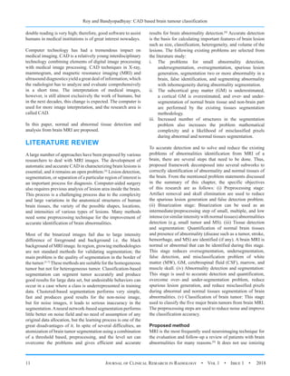 Description of Different Phases of Brain Tumor Classification | PDF