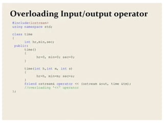 OODP UNIT 2 operator overloading | PPT