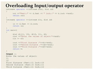 OODP UNIT 2 operator overloading | PPT