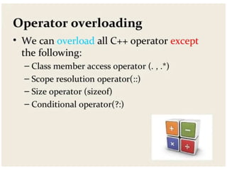 OODP UNIT 2 operator overloading | PPT