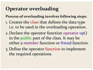 OODP UNIT 2 operator overloading | PPT
