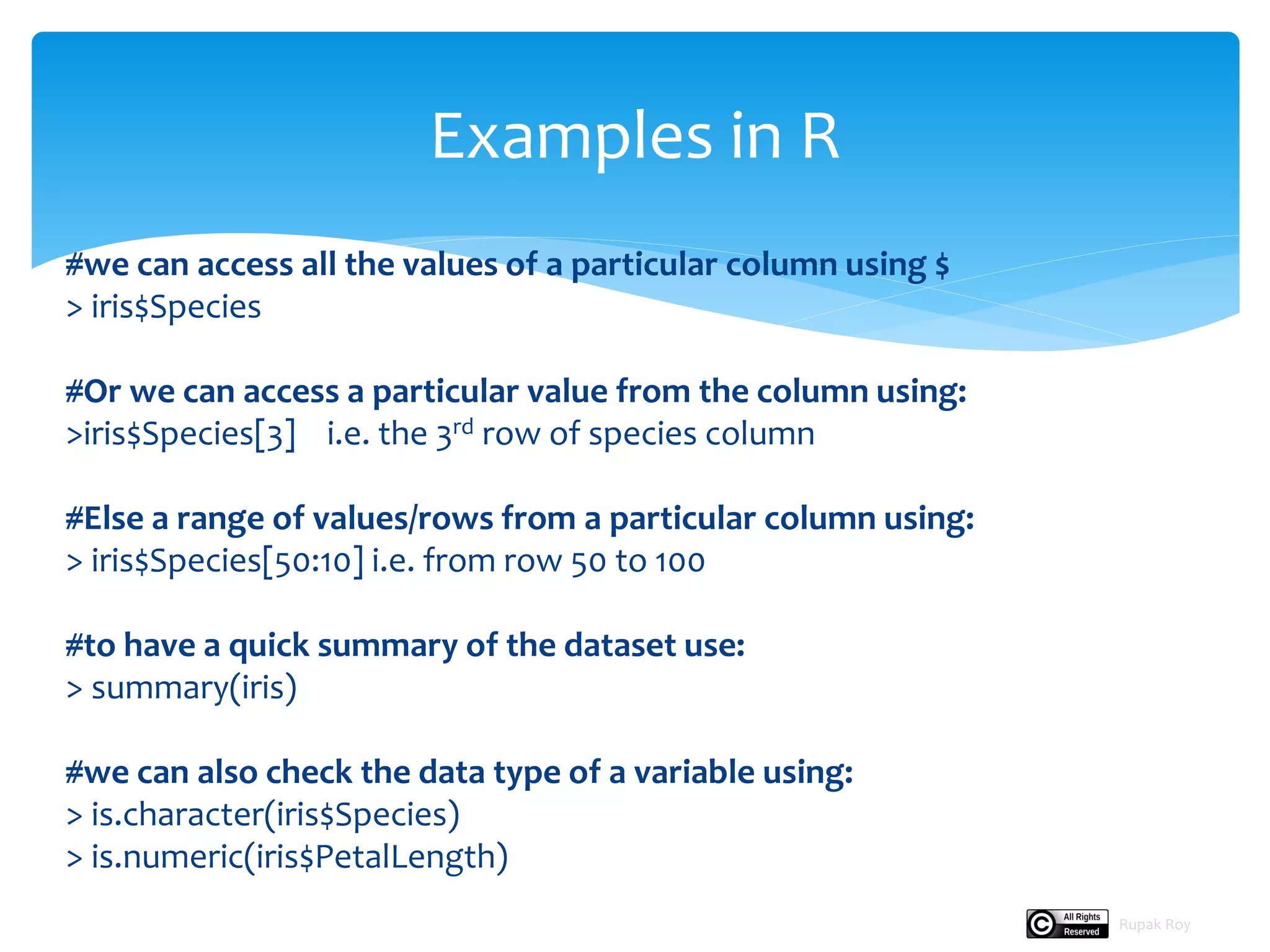 Data Types and Structures in R | PDF
