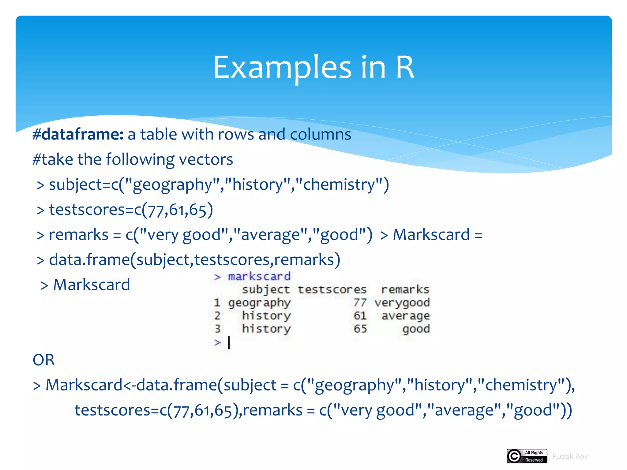 Data Types and Structures in R | PDF