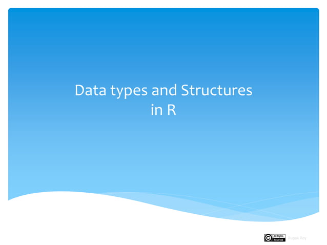 Data Types and Structures in R | PDF