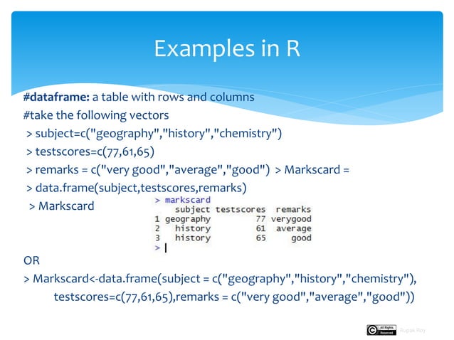 Data Types and Structures in R | PDF