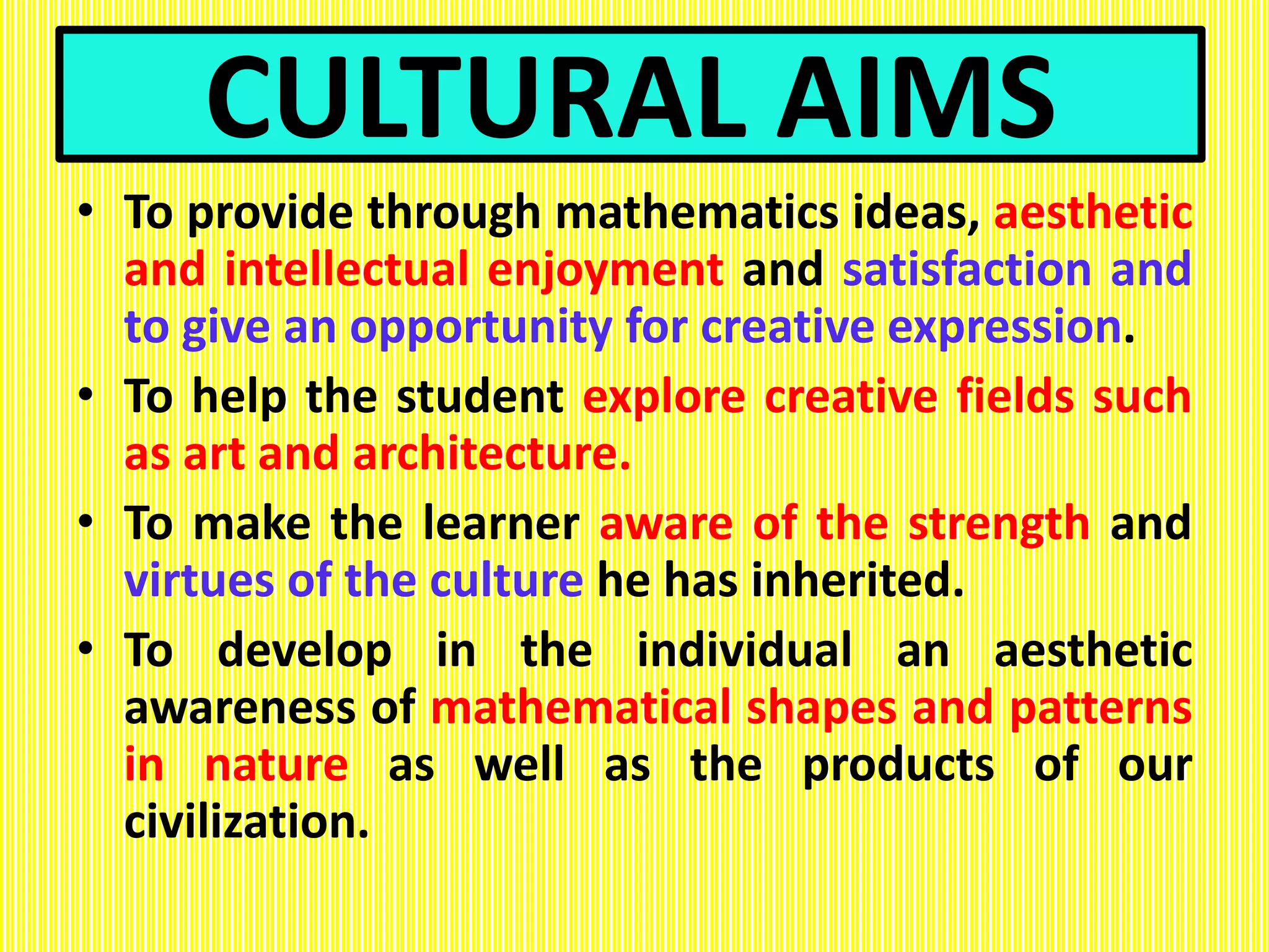 2. aims of mathematics | PPTX
