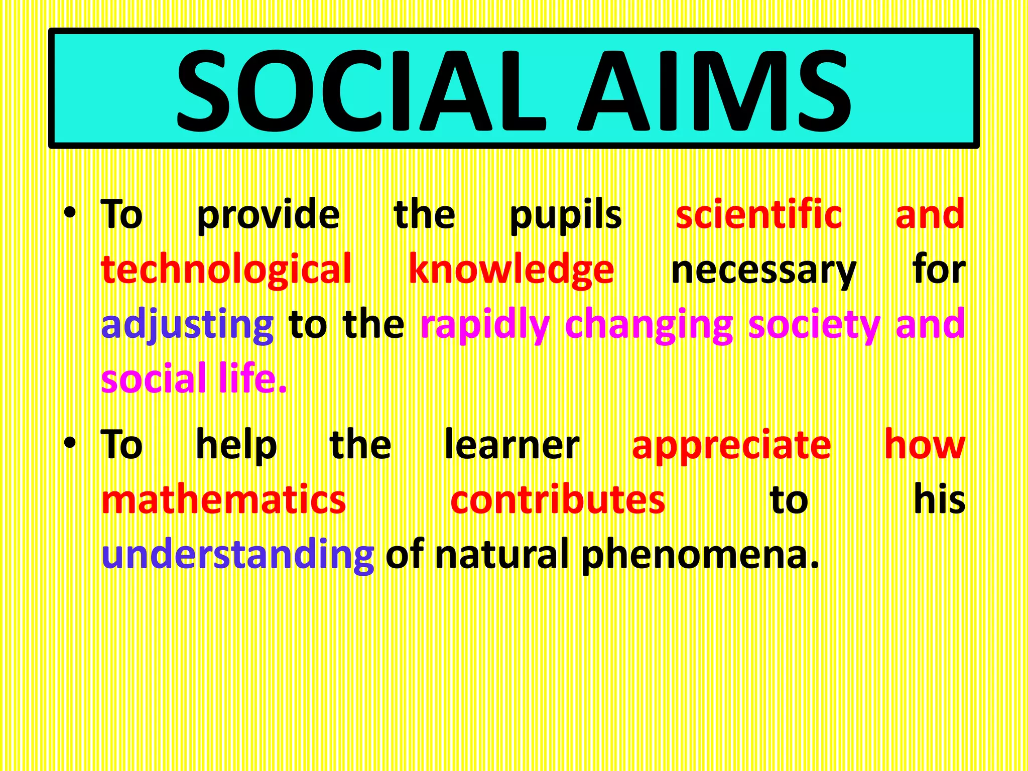 2. aims of mathematics | PPTX