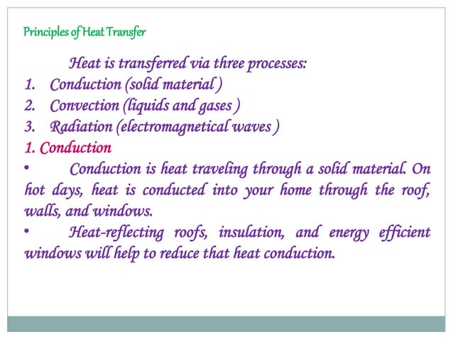 Principles of heat transfer | PPTX