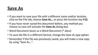 Ribbon components | PPTX