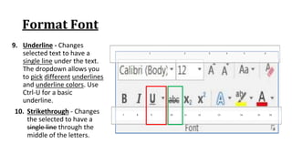 Ribbon components | PPT