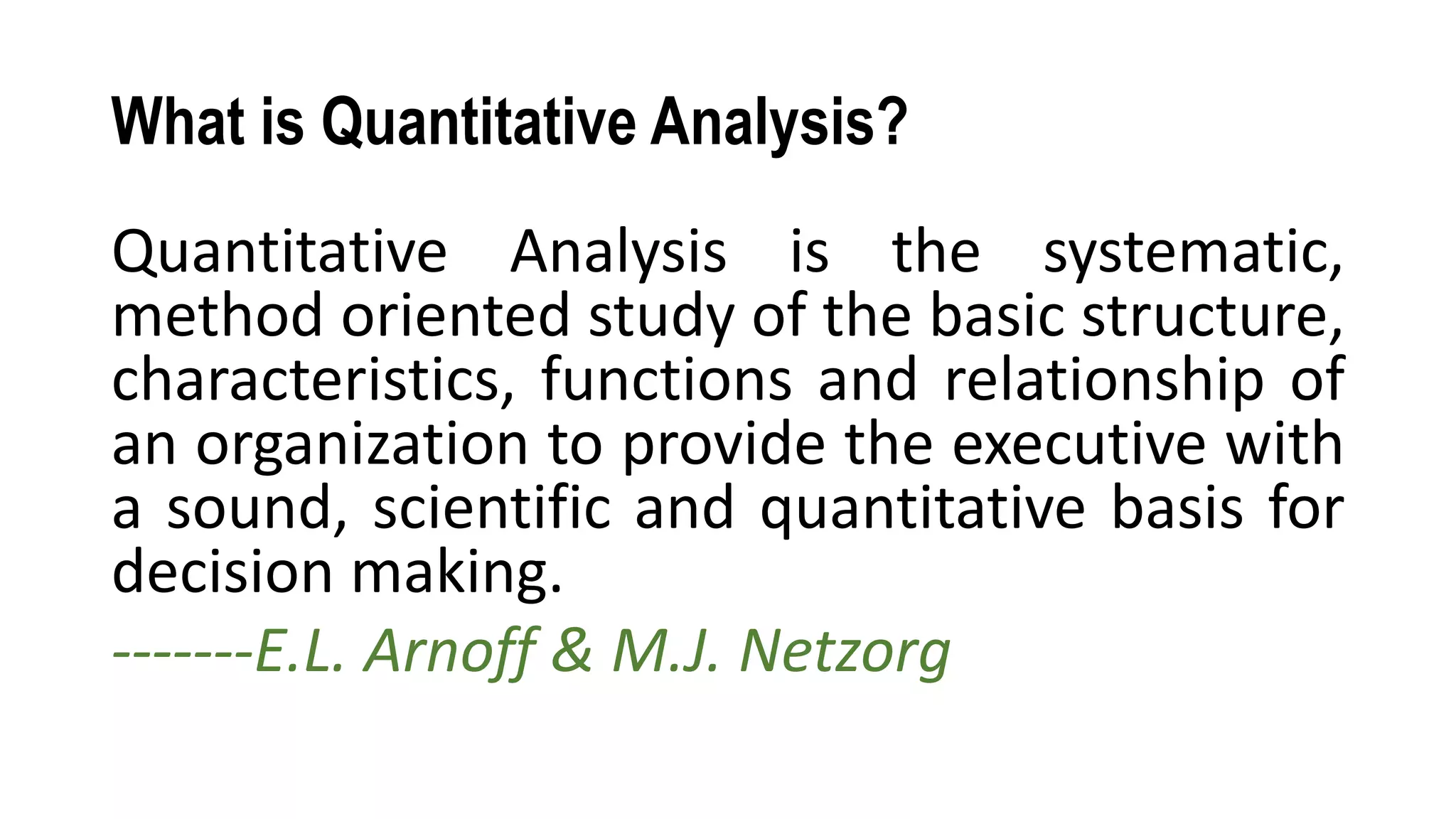 Fundamentals of Quantitative Analysis | PPTX