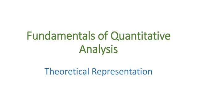 Fundamentals of Quantitative Analysis | PPTX | Physics | Science