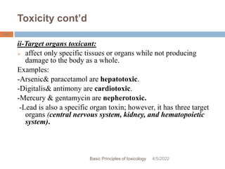 2. chapter principle of toxicology | PPTX