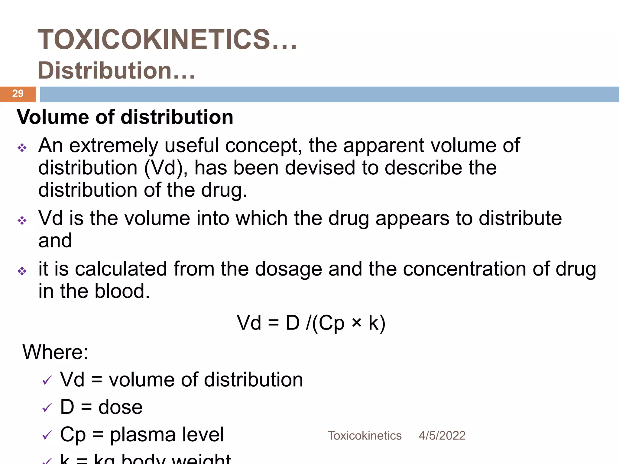 2.5 toxicokinetics | PPTX