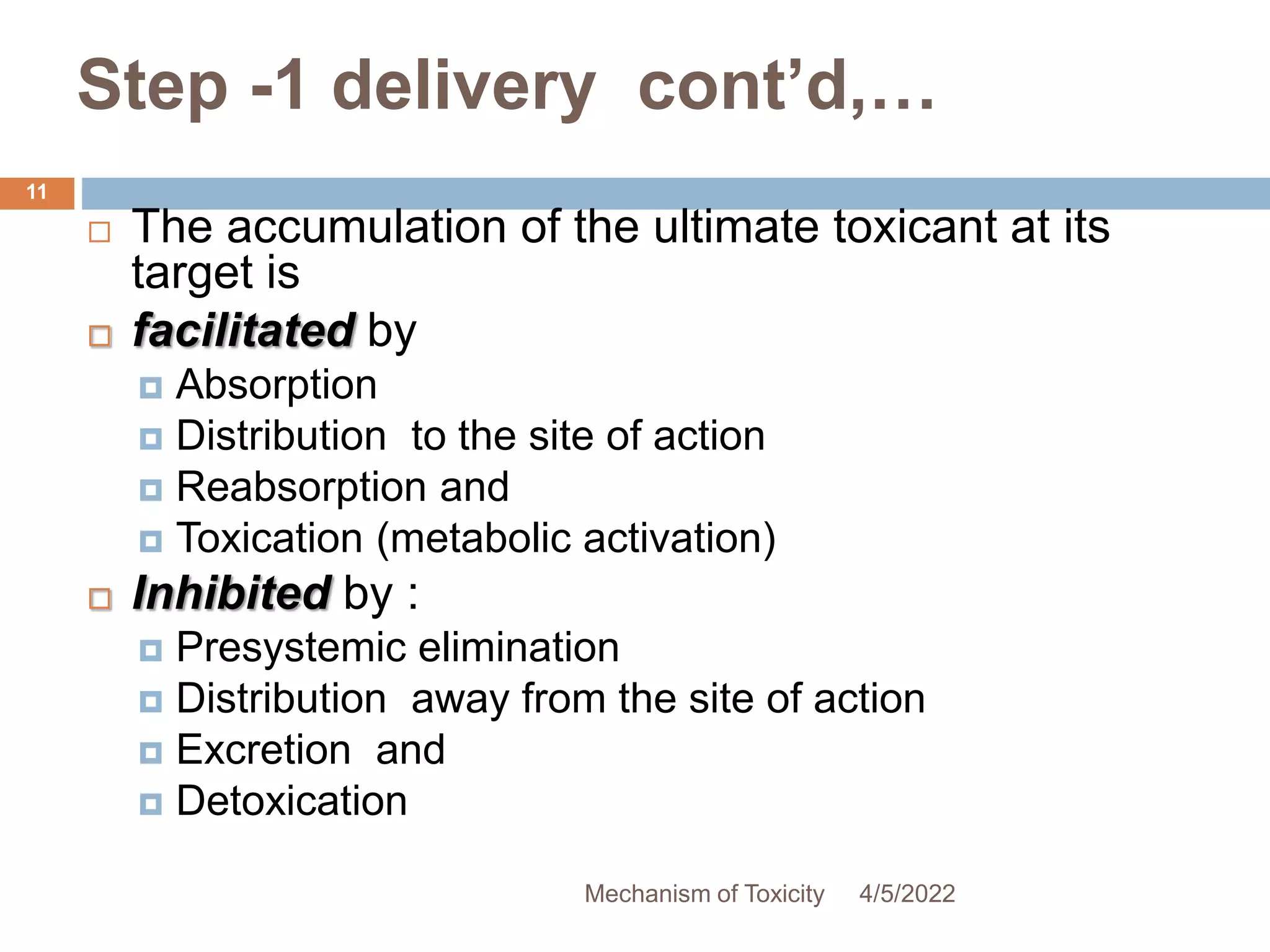 2.6 mechanisms of toxicity | PPTX