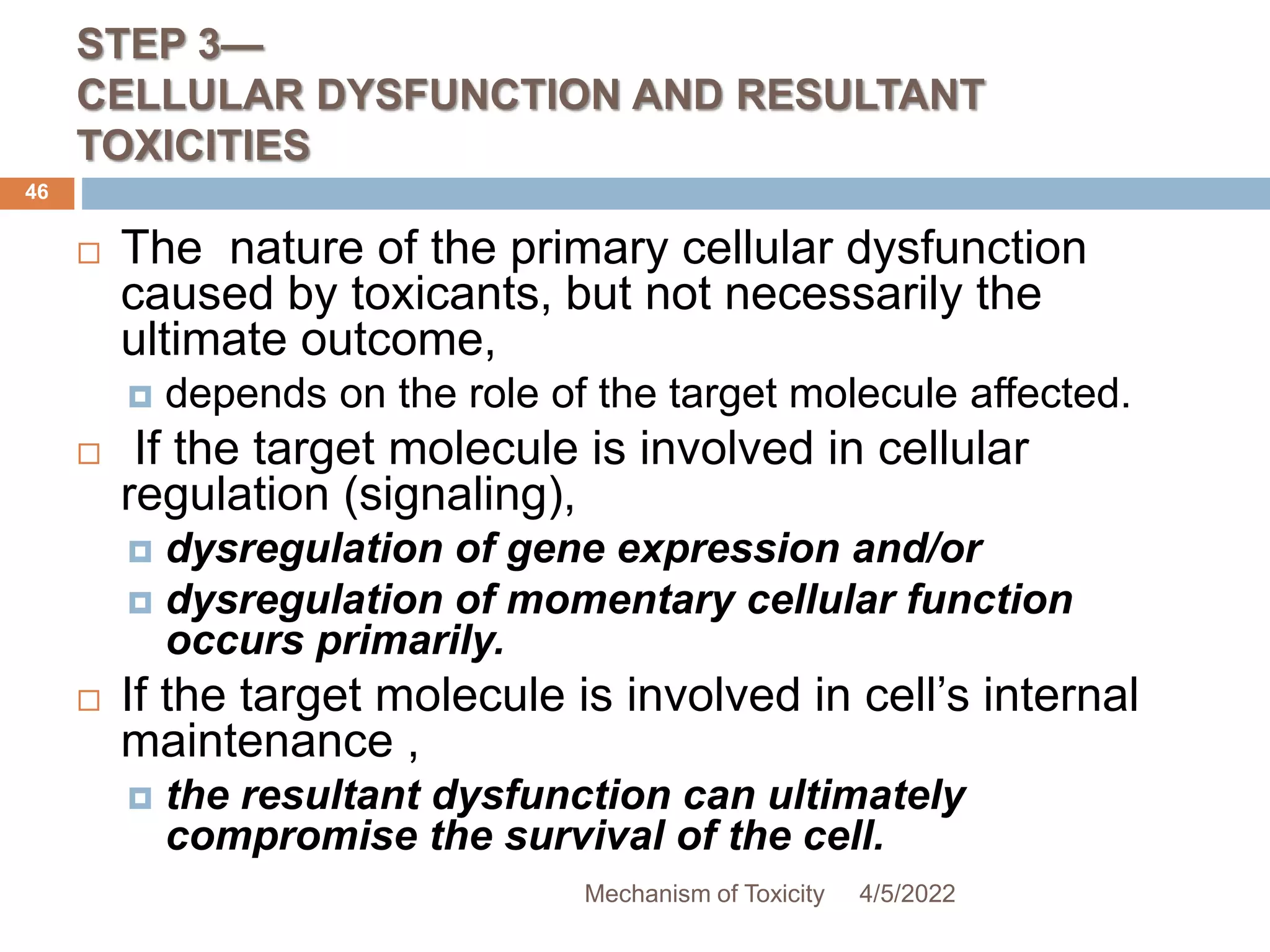 2.6 mechanisms of toxicity | PPTX