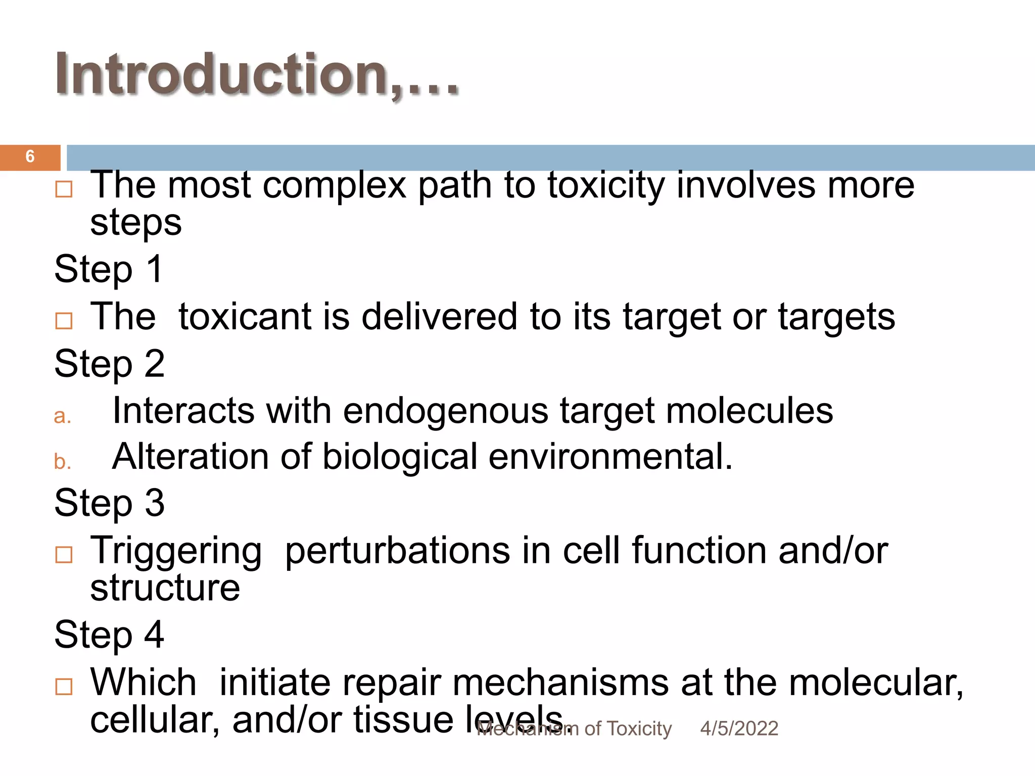2.6 mechanisms of toxicity | PPTX