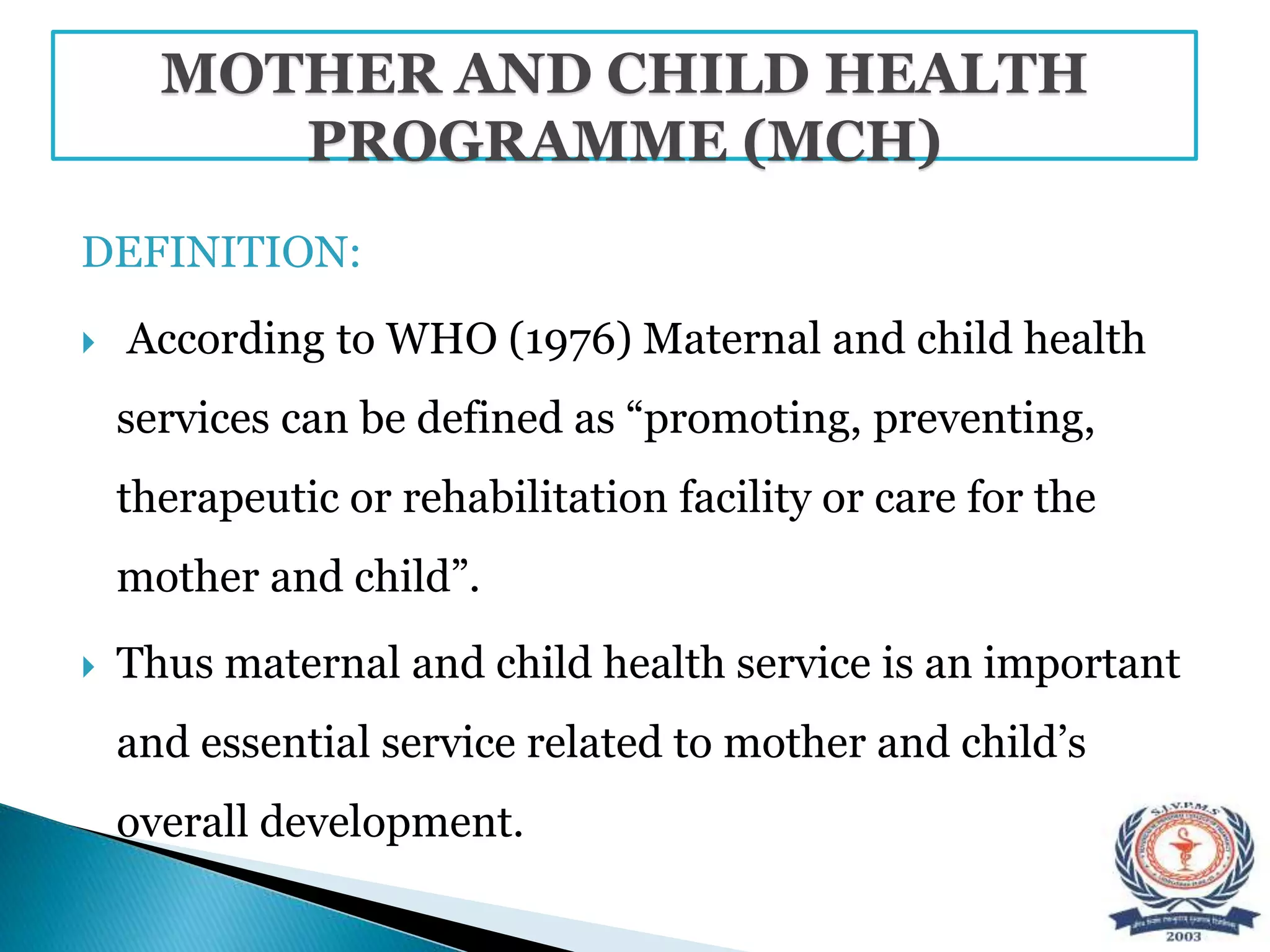 Mother and child health | PPTX
