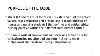 2. icn code for nursing ethics | PPT