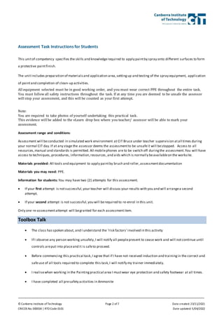 2. practical assessment apply paint by spray | PDF