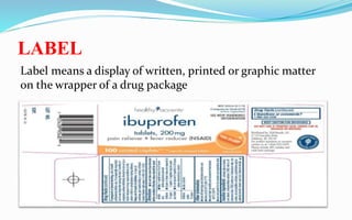 PHARMACEUTICAL LABELING OF DRUGS PRECTICAL CLASS | PPTX
