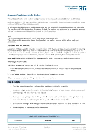2. practical assessment apply trowelled texture coat finishes | PDF