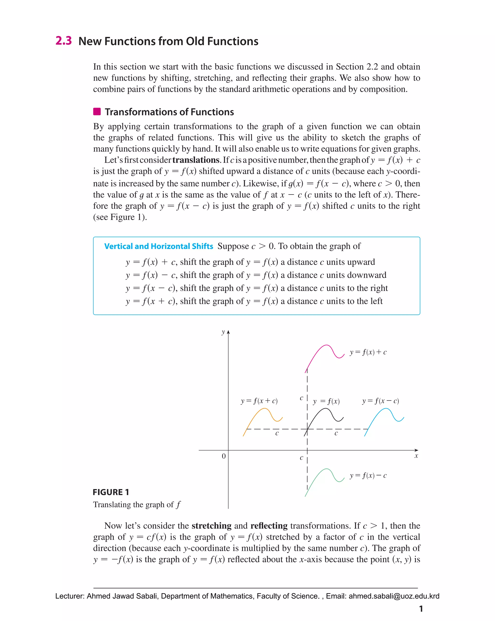 2.3 new functions from old functions | PDF