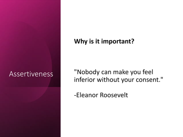Leadership - The How and Why of Assertiveness | PPT