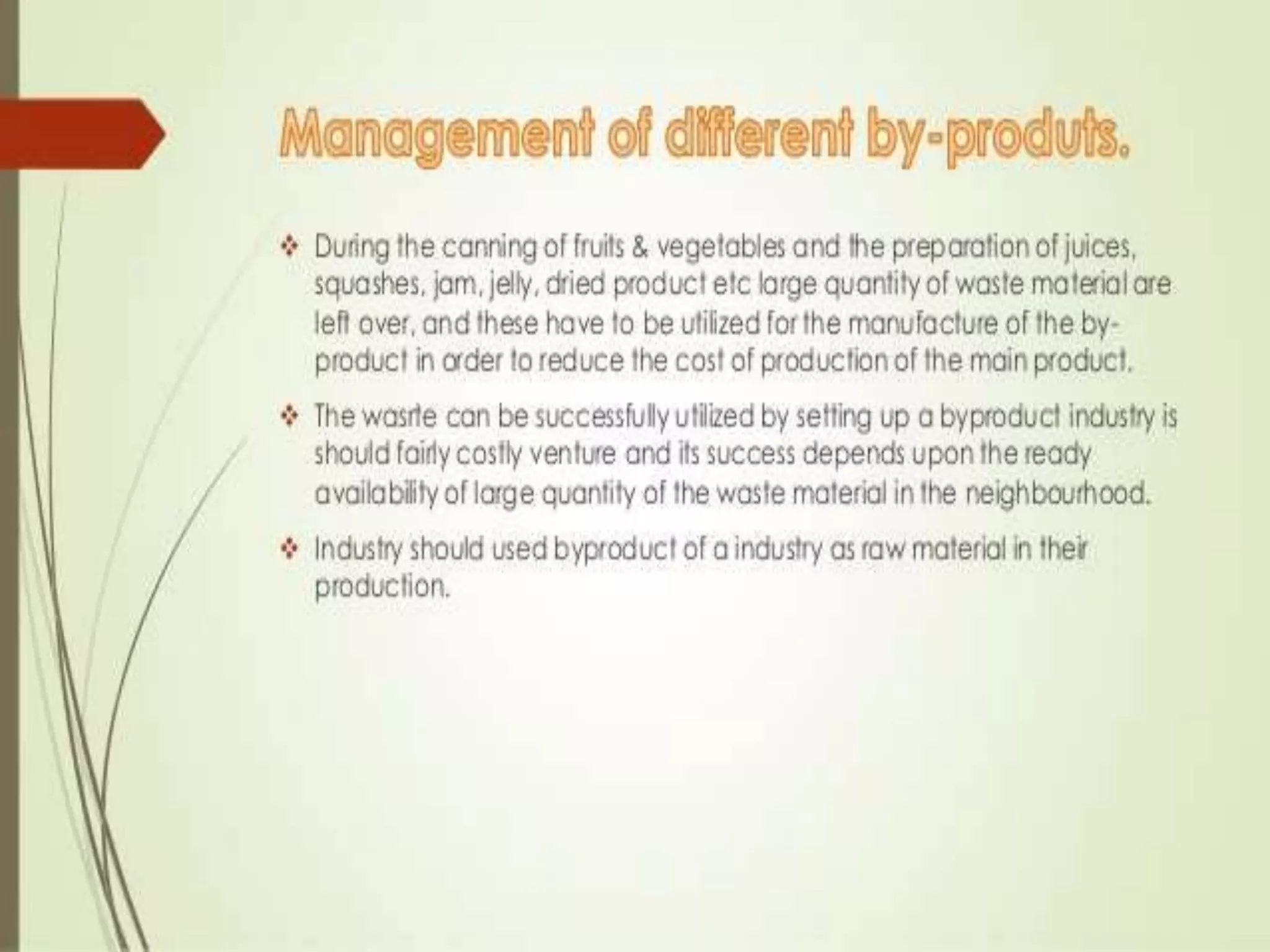 Food processing waste management | PPTX