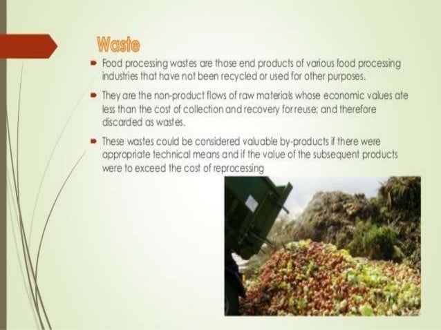 Food processing waste management | PPTX
