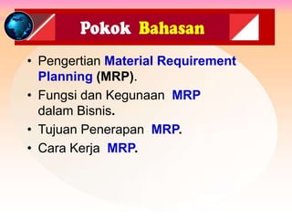 Material Requirement Planning (MRP) _Training "Effective PURCHASING ...