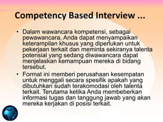 Memahami Competency Based Interview (CBI) & Behavioral Based Interview ...