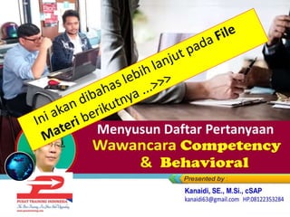 Memahami Competency Based Interview (CBI) & Behavioral Based Interview ...
