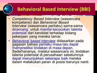 Memahami Competency Based Interview (CBI) & Behavioral Based Interview ...