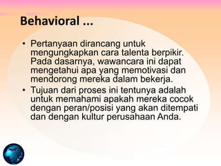 Memahami Competency Based Interview (CBI) & Behavioral Based Interview ...