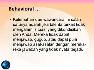 Memahami Competency Based Interview (CBI) & Behavioral Based Interview ...