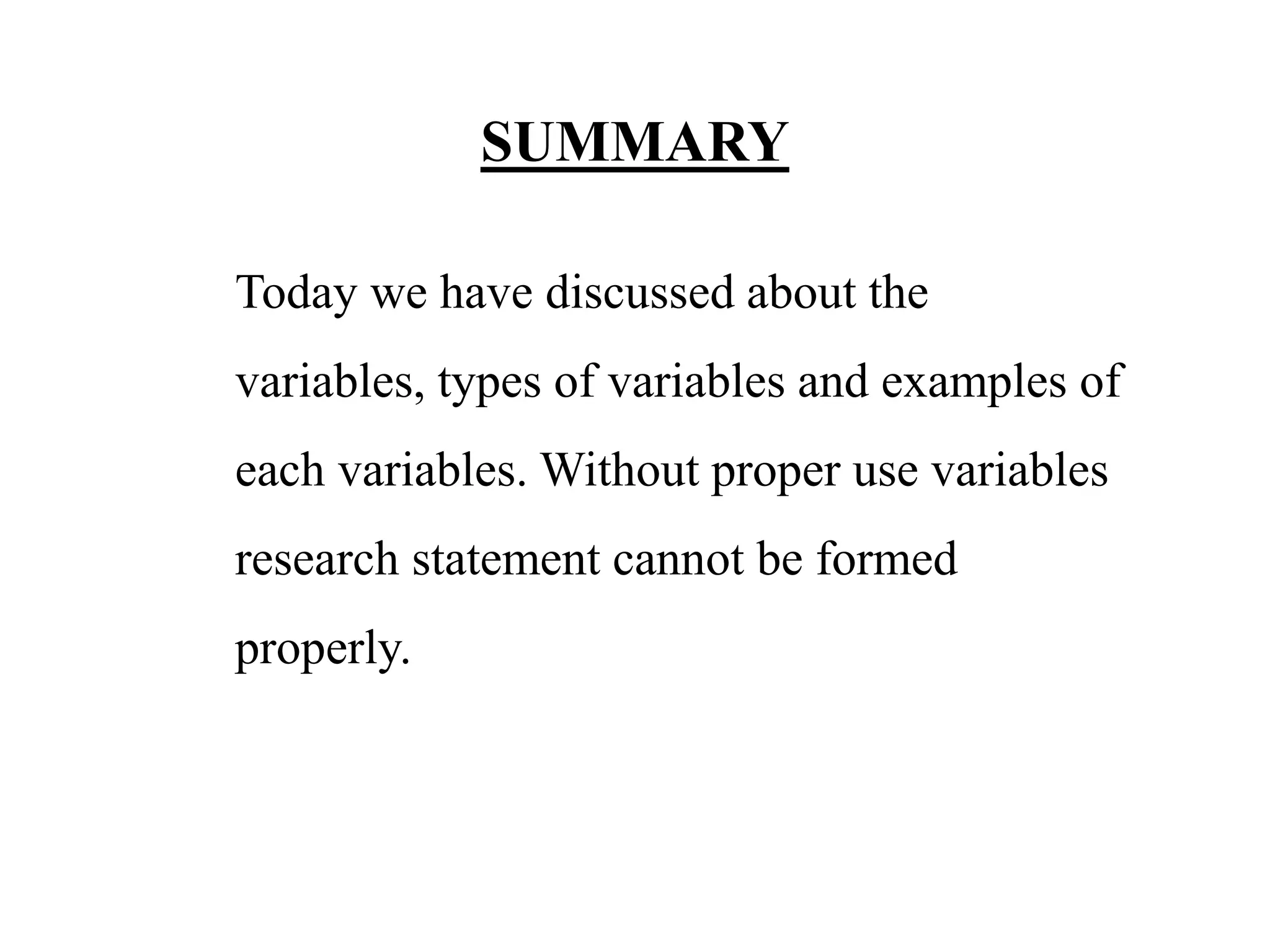 RESEARCH VARIABLES | PDF