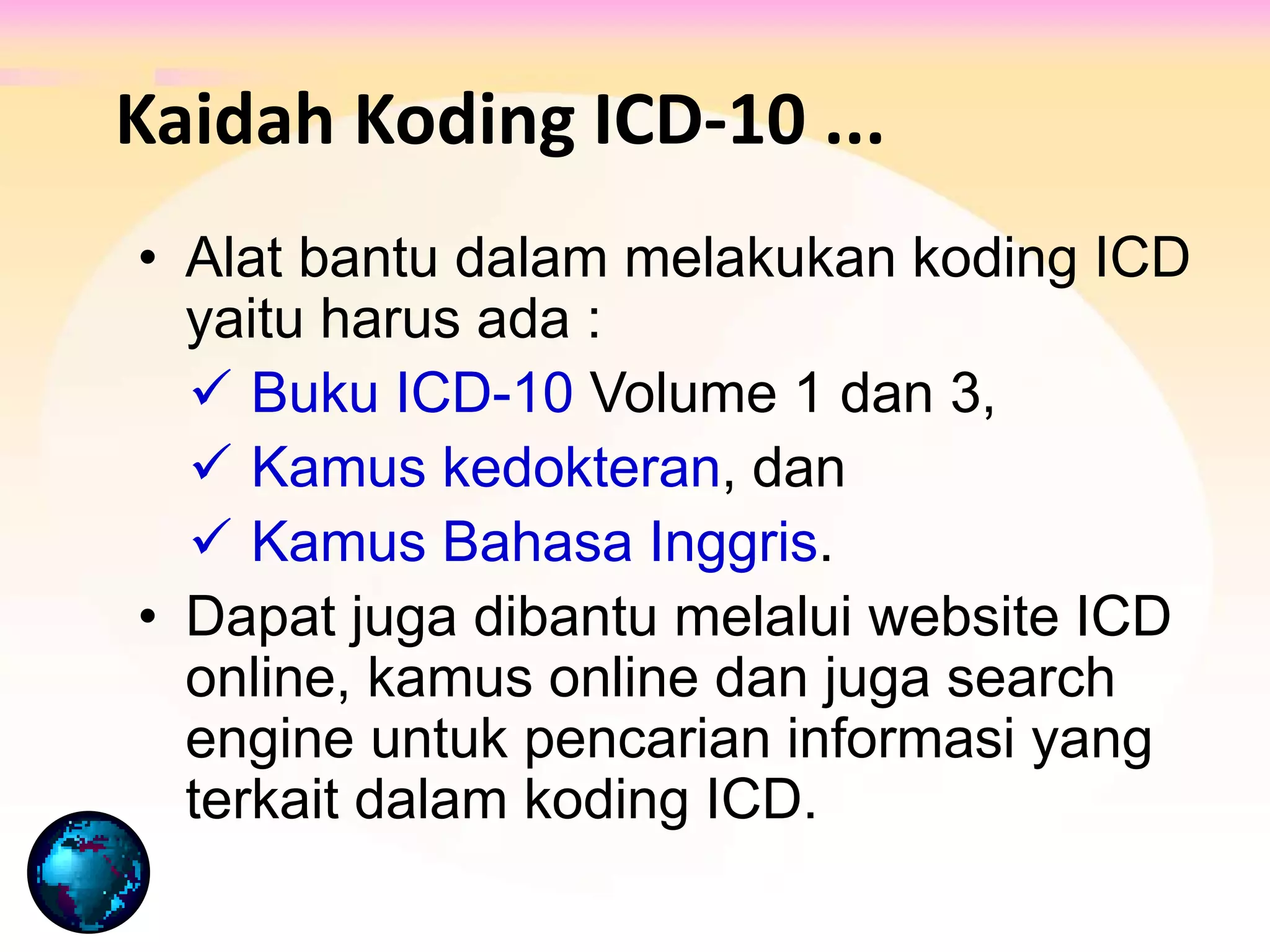 Teknis Koding ICD 10 & Diagnosis_ Training/BimTek "SISTEM CASEMIX" | PPTX