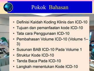 Teknis Koding ICD 10 & Diagnosis_ Training/BimTek "SISTEM CASEMIX" | PPTX