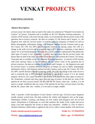 OPTIMISED STACKED ENSEMBLE TECHNIQUES IN THE PREDICTION OF CERVICAL ...