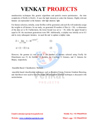 OPTIMISED STACKED ENSEMBLE TECHNIQUES IN THE PREDICTION OF CERVICAL ...