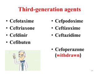 2. cephalosporins.ppt | Infectious Diseases | Diseases and Conditions