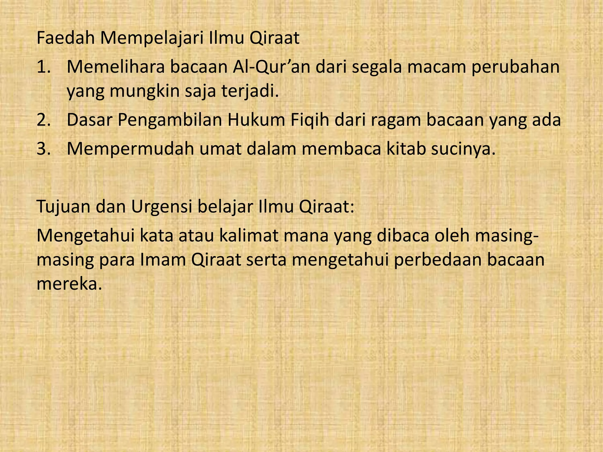 mengenal, menguasai sejarah ilmu Qira’at dan perkembangannya.pptx