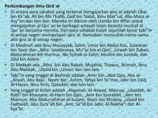 mengenal, menguasai sejarah ilmu Qira’at dan perkembangannya.pptx