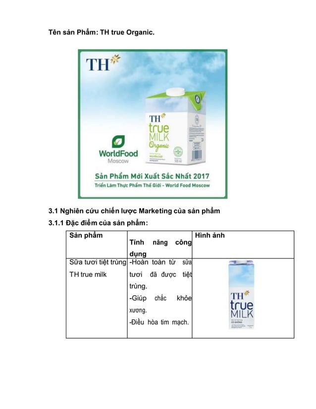 Tiểu luận marketing tại TH TRUEMILK -NHẬN BÀI MIỄN PHÍ ZALO: 0777.149.703