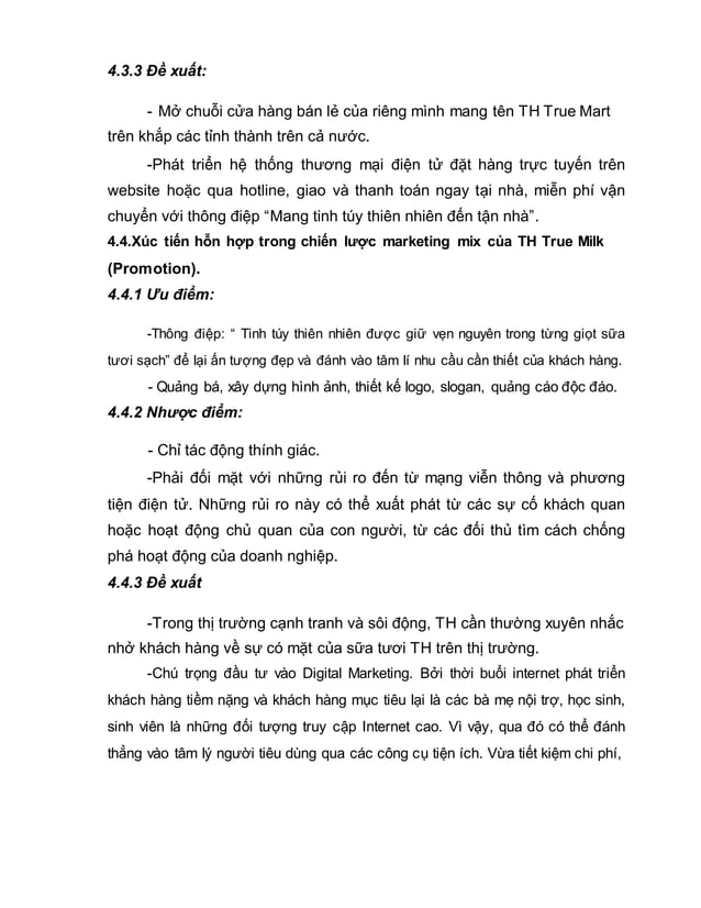 Tiểu luận marketing tại TH TRUEMILK -NHẬN BÀI MIỄN PHÍ ZALO: 0777.149.703