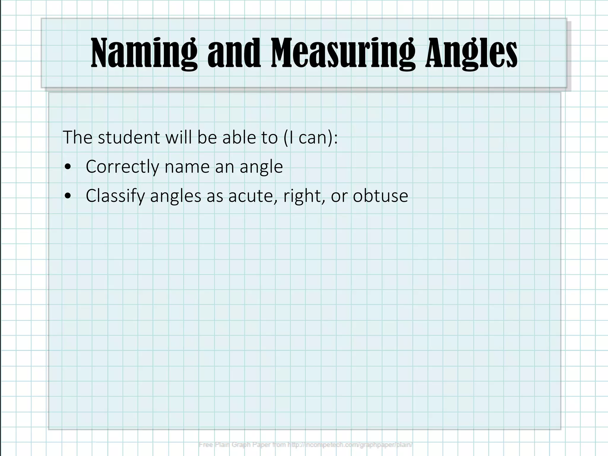 2.1 Naming and Measuring Angles | PDF