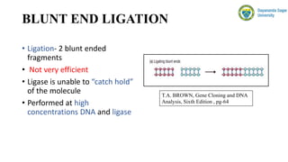 cohesive and blunt end ligation | PPTX