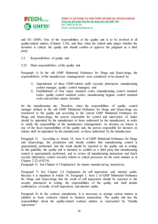 Hệ thống quản lý chất lượng JGMP - GMP Nhật Bản | DOCX